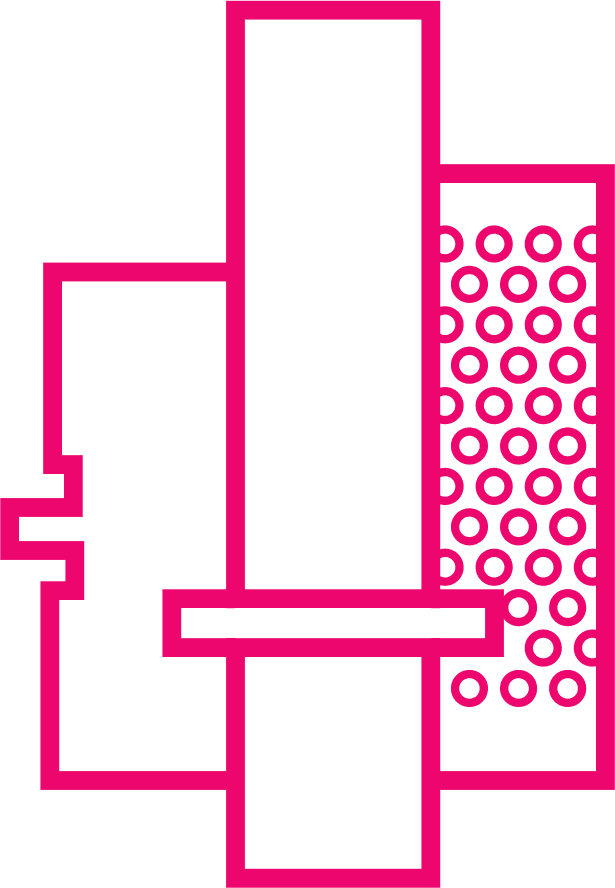 Demountable guide pillar with mounting clamps P21 - ISO 9182